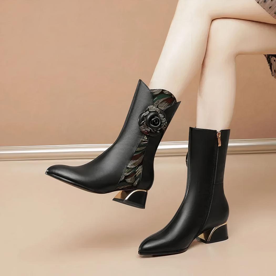 Santiag mollet large à talon originale et élégante pour femme • Ma Santiag