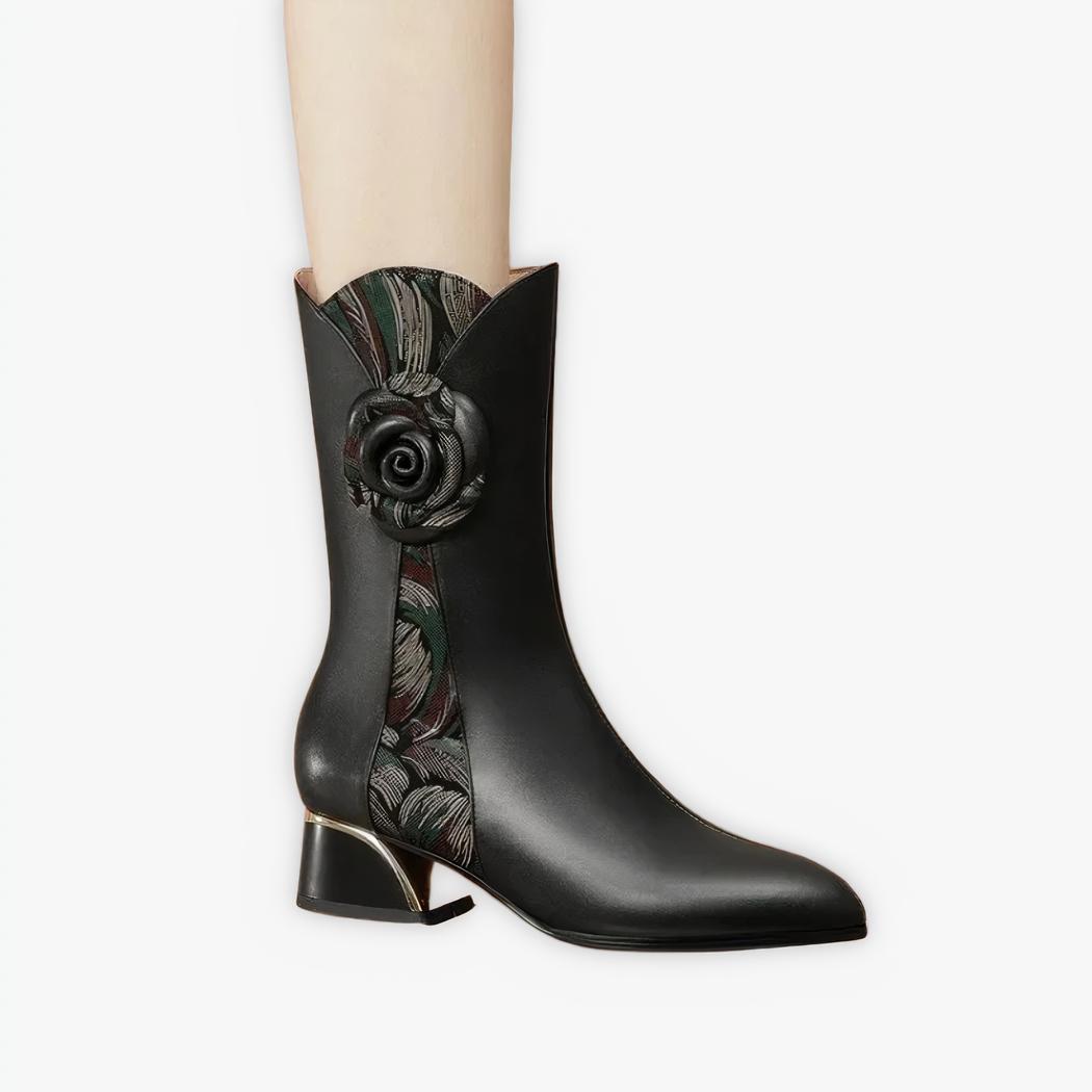 Santiag mollet large à talon originale et élégante pour femme • Ma Santiag